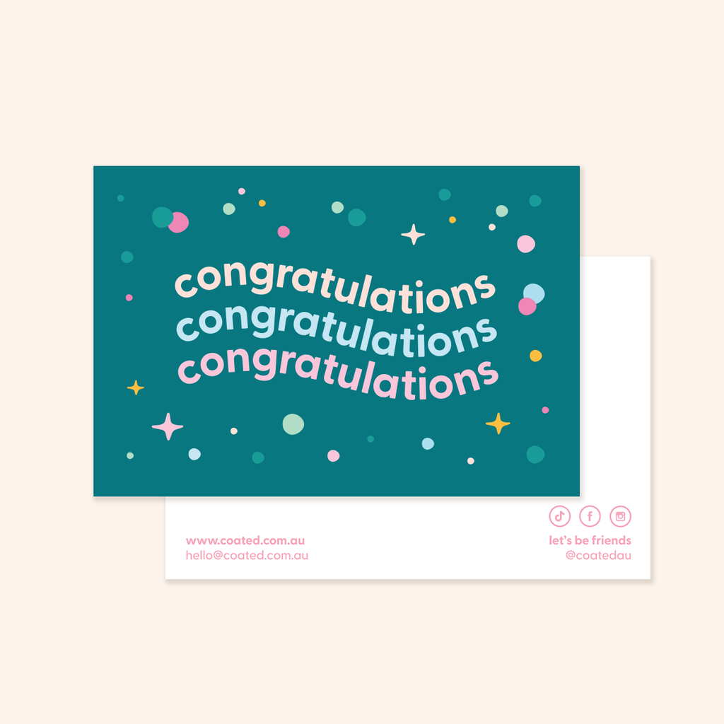 Congratulations - Gift Card – Coated Australia