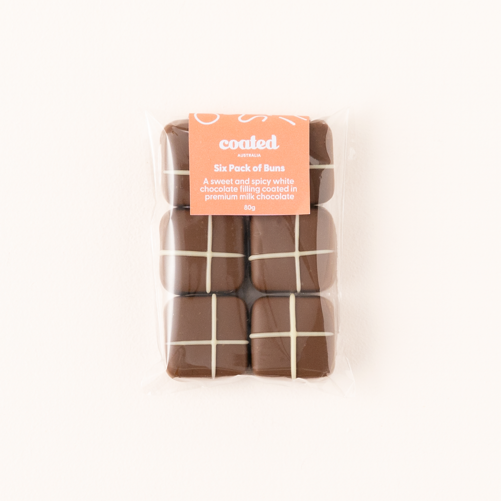 Six Pack Of Hot Cross Buns – Coated Australia