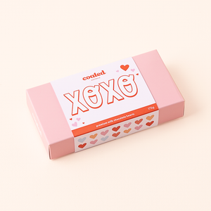XOXO Gift Box with Milk Chocolate Hearts – Coated Australia
